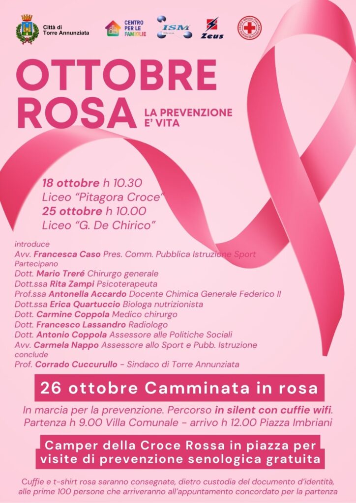 Ottobre Rosa a Torre Annunziata, incontri nelle scuole e camminata rosa ...